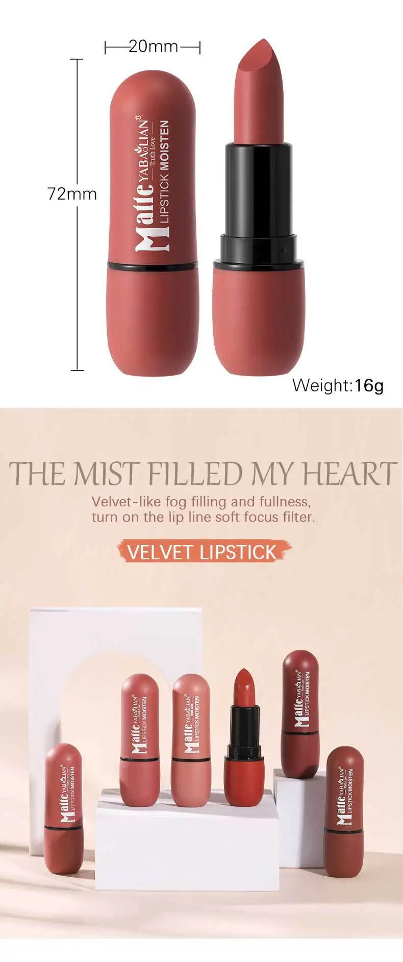 Beauty Cosmetic Low Moq Lipstick Private Label Matte Lipstick - Buy ...