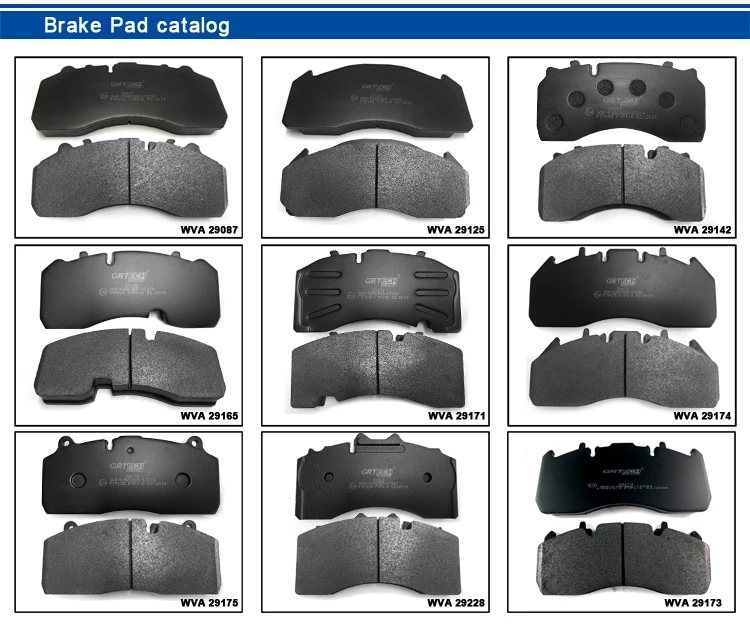 WVA 29278 Heavy Duty Semi Metallic Truck Brake Pad for DAF, Iveco