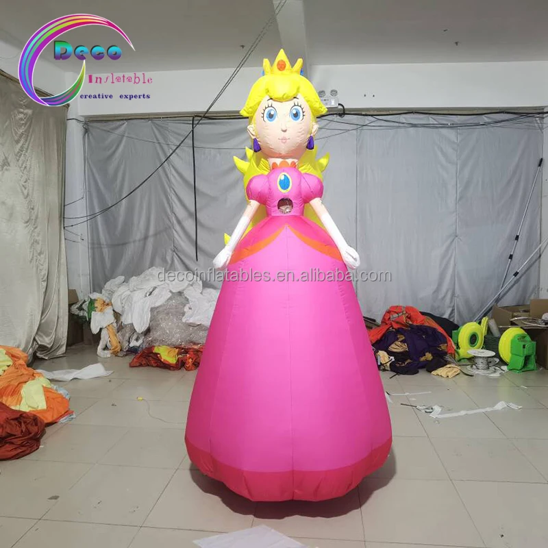 Hot Sale Inflatable Moving Cartoon Pink Dress Inflatable Princess ...