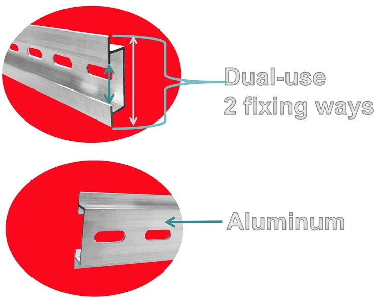 Multiple Use Th35 Standard 35mm Steel Din Rail Aluminum Mounted - Buy ...