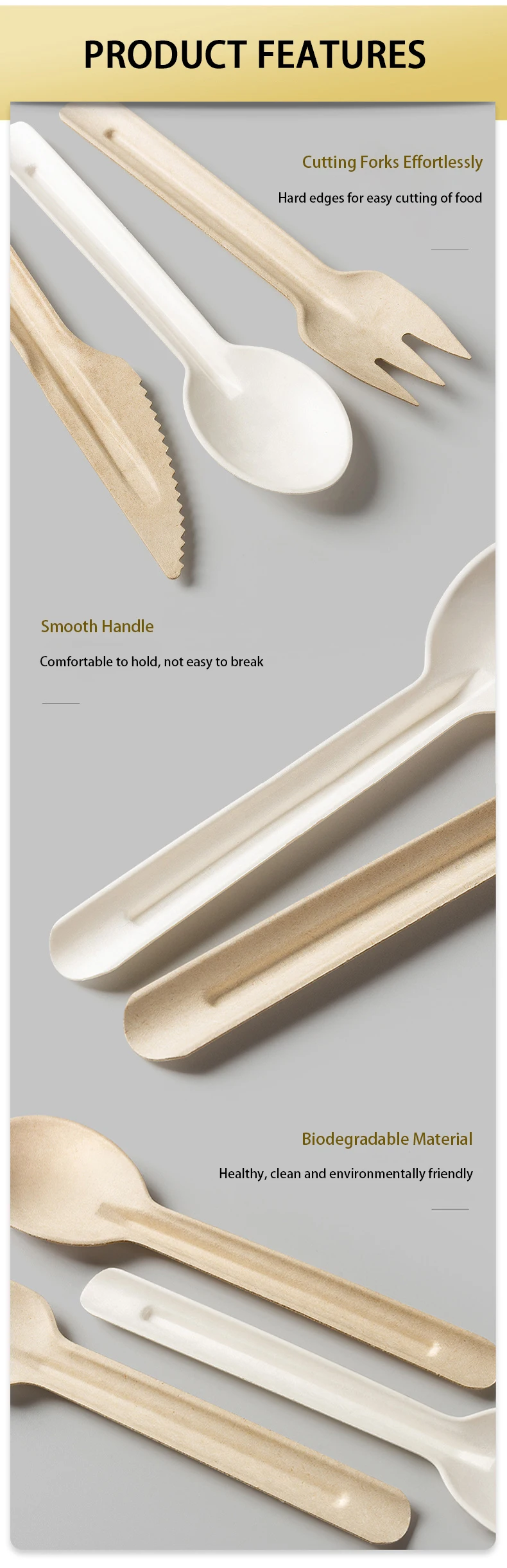 Eco-friendly Bagasse Cutlery - Perfect for Any Event