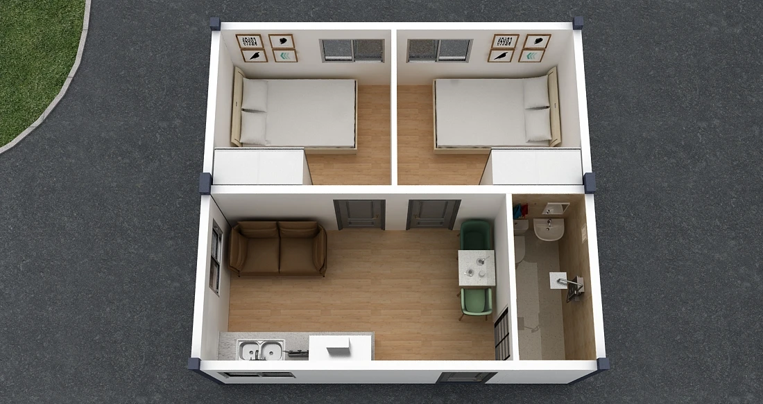 Steel Frame Container Restaurant - Double Mobile Homes