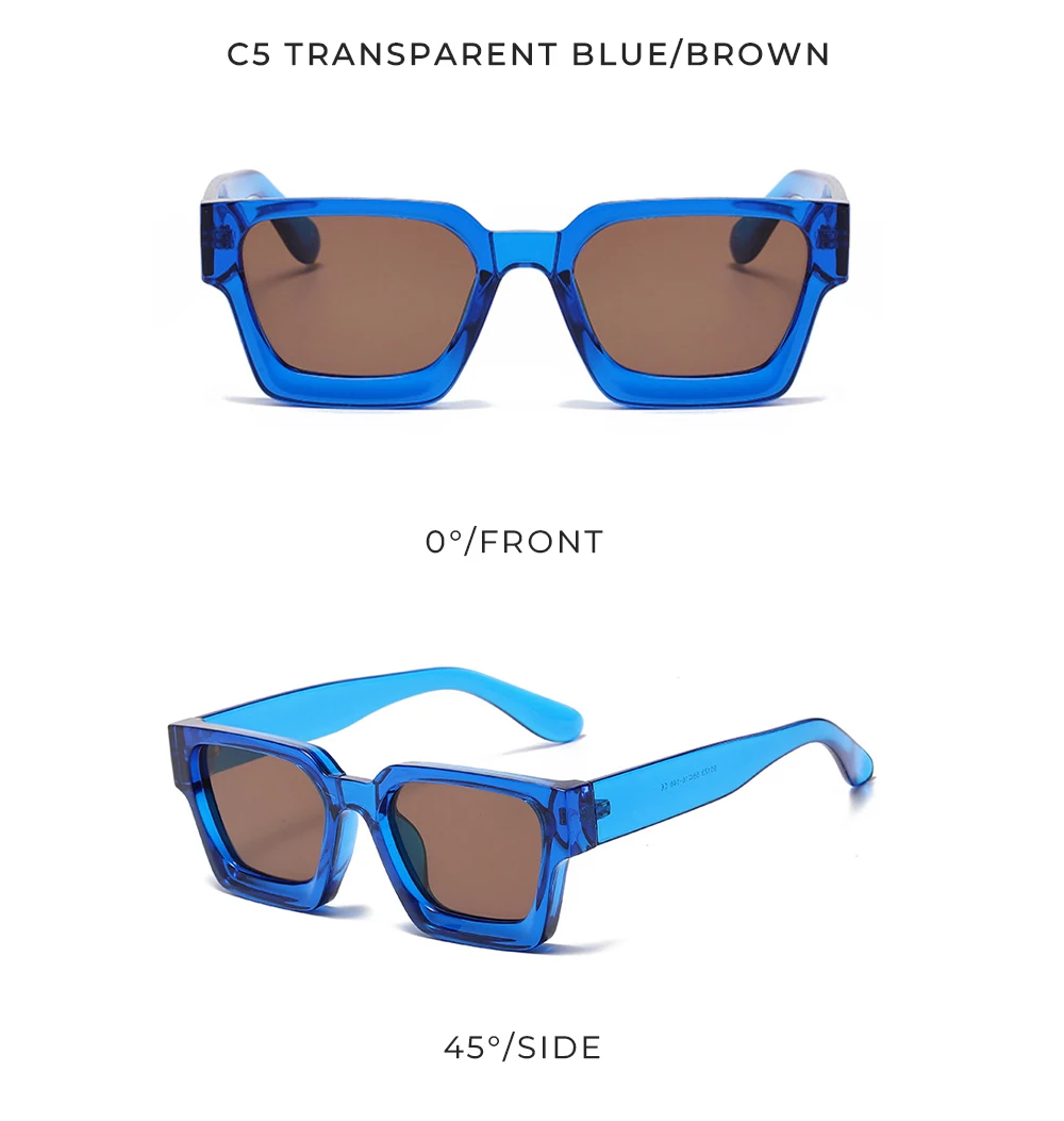 Sunglasses 2023 Luxury Unisex Oversize Square Eyewear Trendy Frame ...