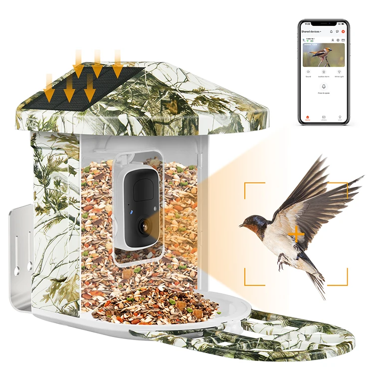 Smart Ai Recognition Bird Feeder With Solar Camera And Motion Detection ...