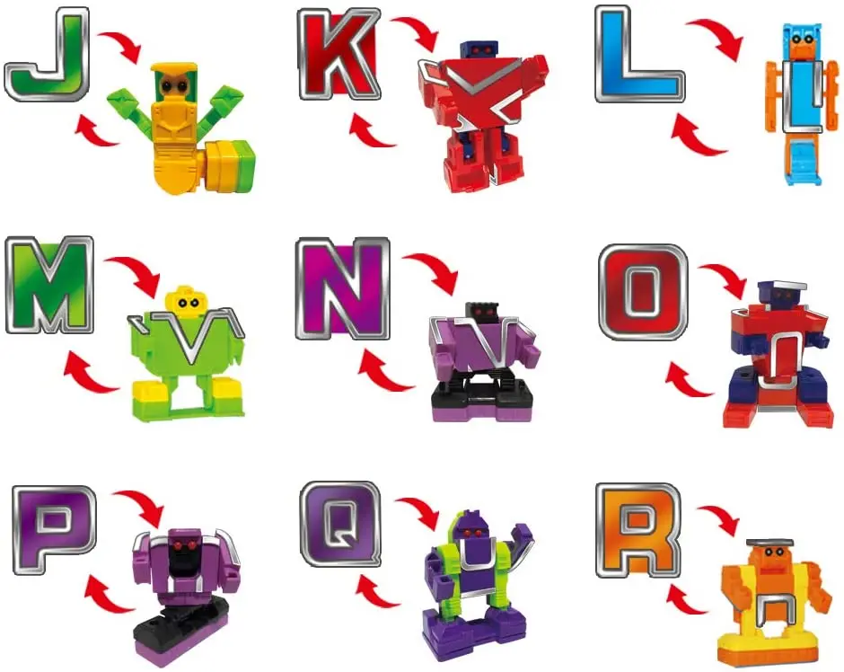 26pcs Alphabet Robots Toys Action Figure Educational Abc Letters ...