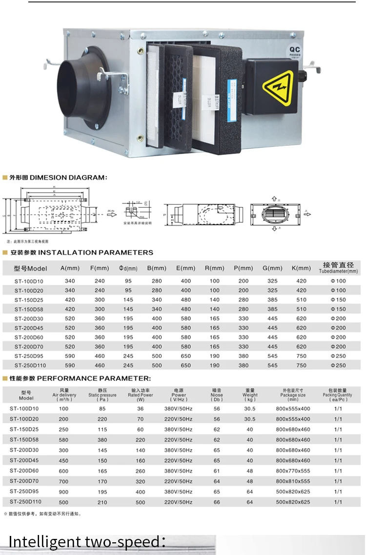 Ultra-quiet Fresh Air Fan System for Efficient Ventilation