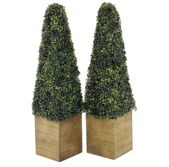 Artificial Topiary Boxwood Pyramid Obelisk Boxwood Tree For Indoor ...