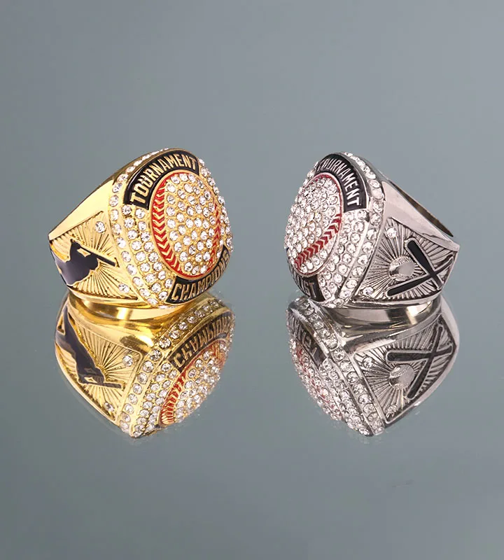 Daihe Custom Hip Hop Logo Sports Ring Design Men's Diamond Custom Youth ...