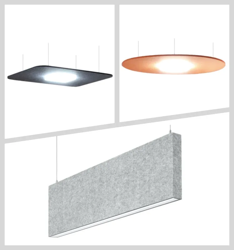 Fashion Design Office Studio Polyester Fiber Felt Sound-absorbing Led ...