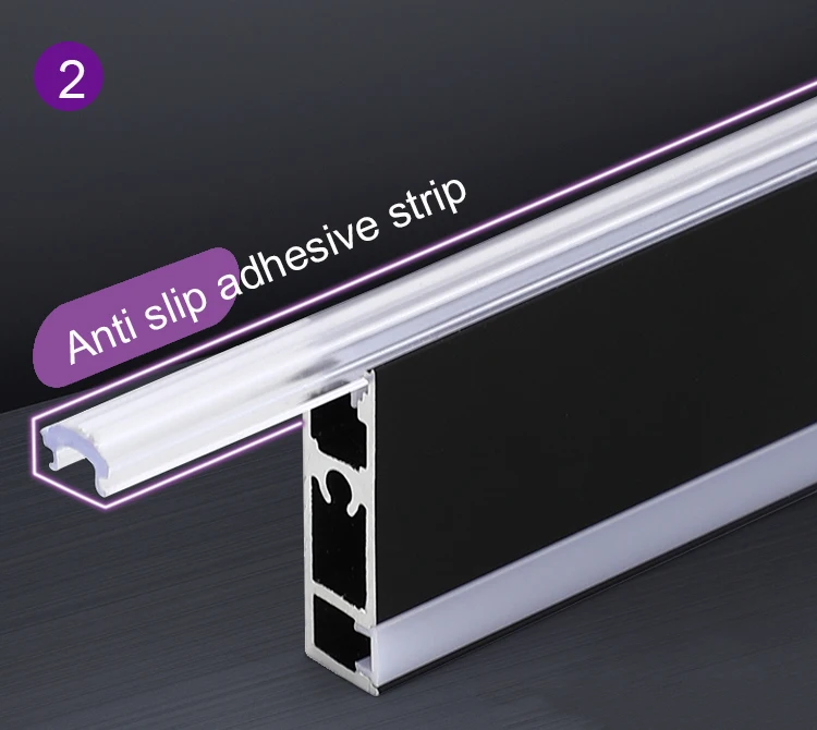 LED Aluminum Light Wardrobe Clothes Hanging Rail Profile