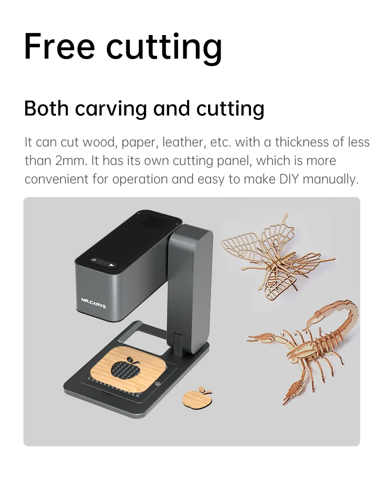 Mini DAJA MR CARVE C1 Laser Engraving Machine for Wood & Plastic