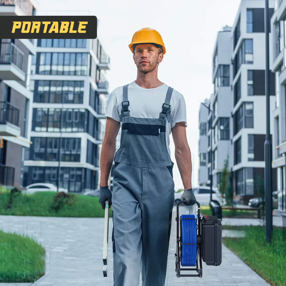 9in Ultra Hd Wireless Wifi/dvr Distance Counter Pipe Sewer Inspection ...