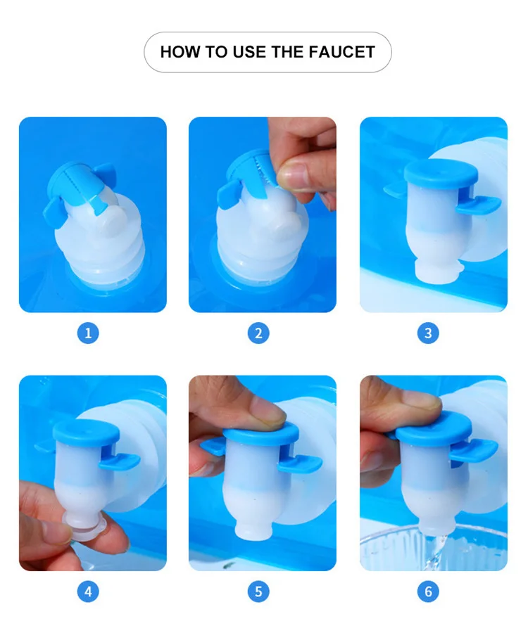 Food Grade 5l Plastic Foldable Portable Large Water Storage Bag With ...