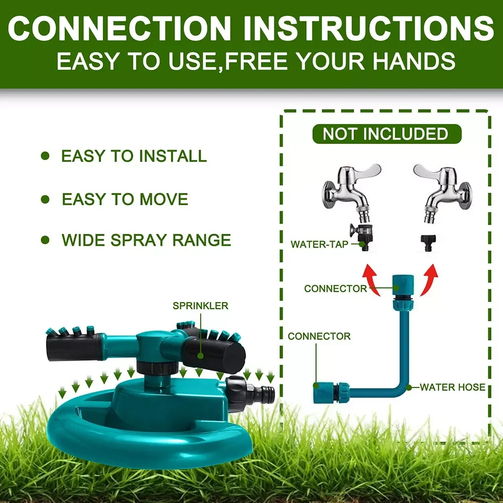 Winslow & Ross High Pressure Long Range Irrigation Grass Sprinkler 360 ...
