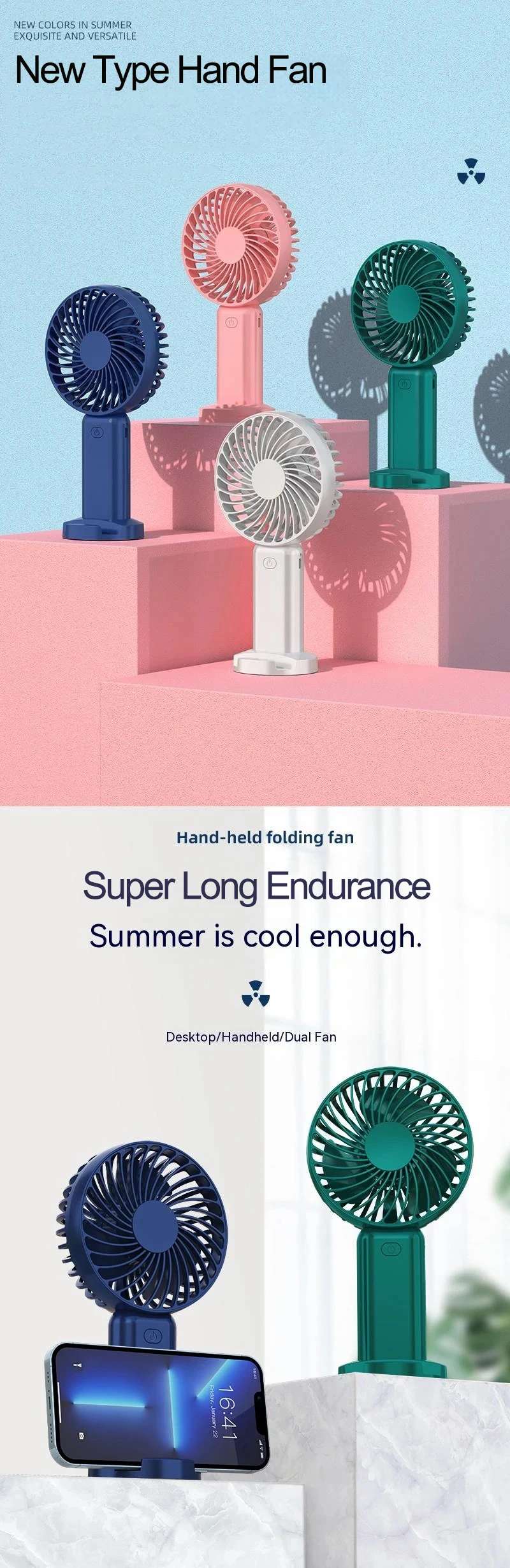 F3 New Usb Desk Battery Rechargeable Handheld Portable Mini Fan Custom ...