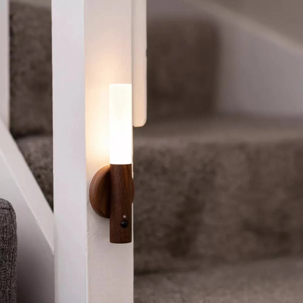 Portable Wireless LED Night Light Smart Magnetic Indoor Wall Stair USB ...