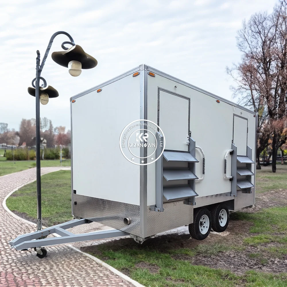 Factory 3D Model Design Luxury Mobile Portable Toilet Trailer 110v ...