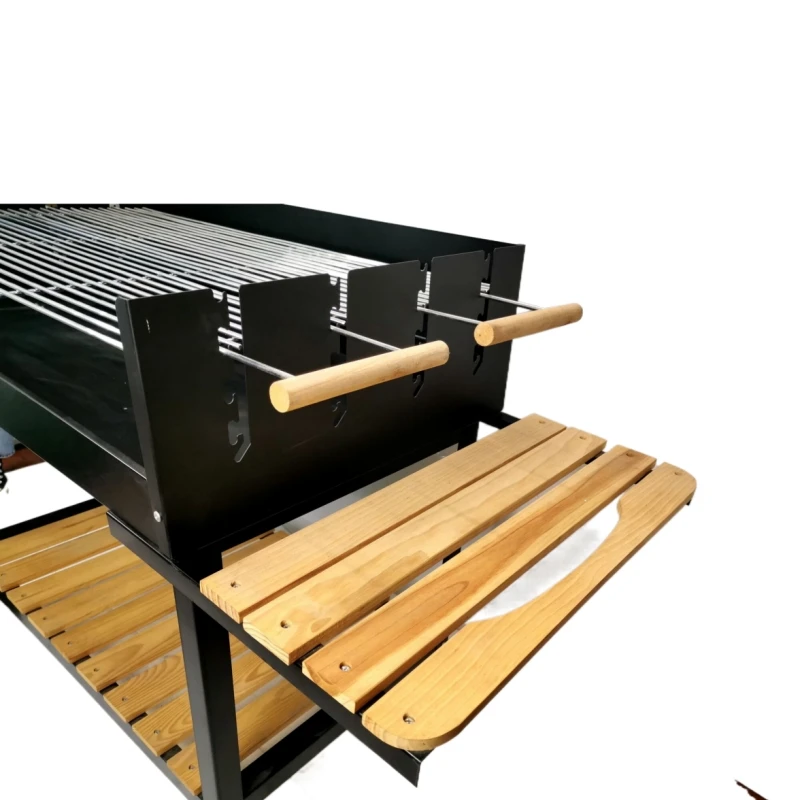 Factory Large Wood Side Shelf Rectangle Trolley Cart Commercial ...