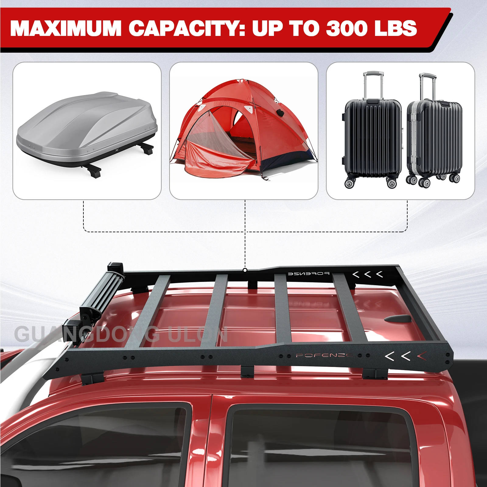 Factory Price Steel Roof Rack With Led 4x4 Off-road Auto Parts Cross ...
