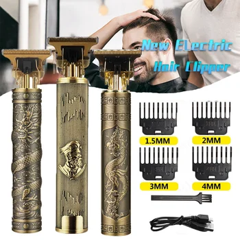 Professional Cordless Hair Trimmer Rechargeable T-blade Trimmer Hair ...