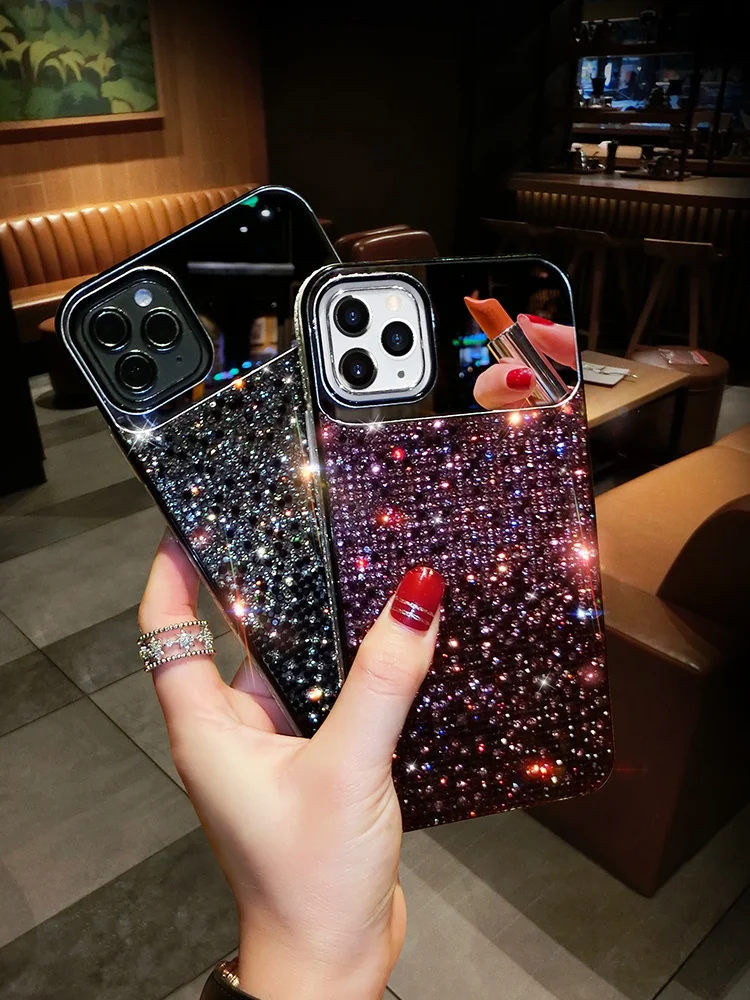 Luxury Mirror Gradual Change Jewelled Shiny Diamond New Phone Case for ...