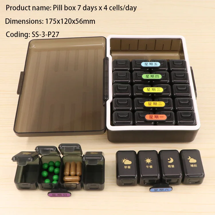 7 Day Plastic Storage Cute For Days Travel Case 3 Grids Fancy Cases ...