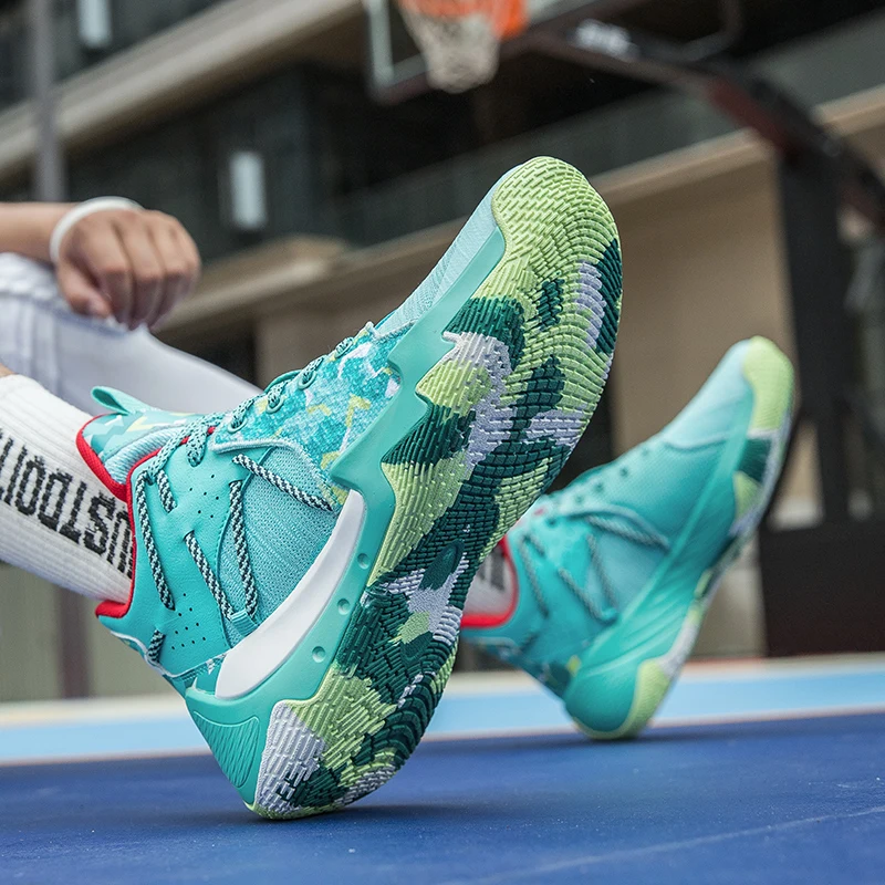 Basketball Shoes - Custom OEM Supported Anti-Slip Lightweight Men's Shoes