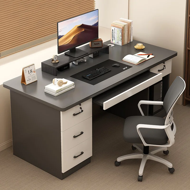 Wooden Office Furniture Computer Desk With Drawers Simple Modern Desk ...