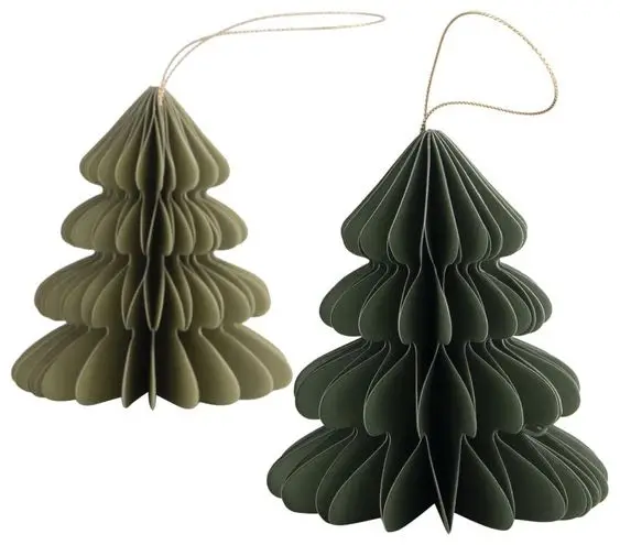Metallic Paper Christmas Tree Ornaments, Set Of 15 Reviews