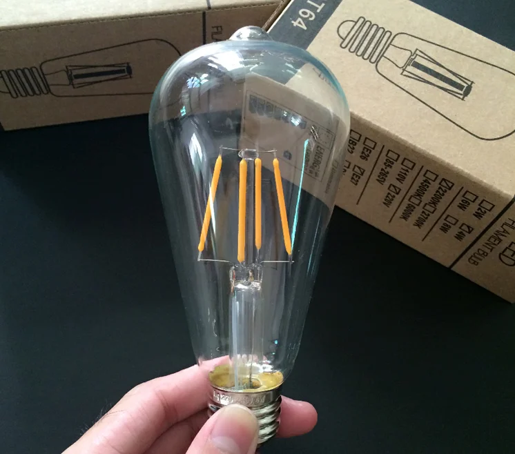 Hitecdad Decorative Vintage Long Tube Edison Bulb T30 Led Filament ...
