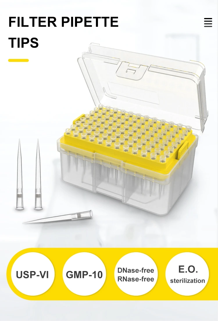 Joanlab PP Plastic Disposable Pipette Tips with Filter