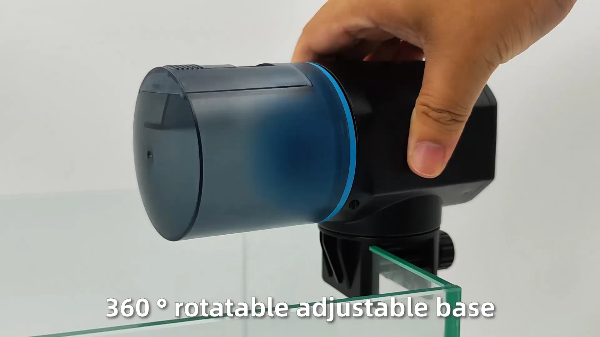 Blue Plastic Lcd Screen Timer Smart Koi Carp Fish Feeder Automatic For ...