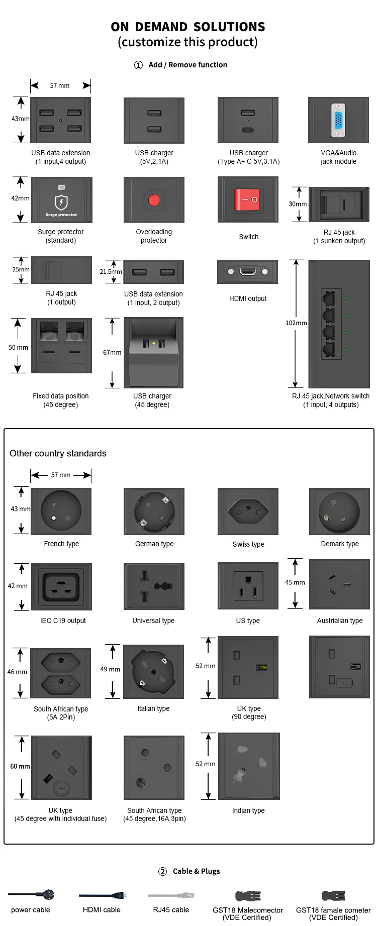 German Aluminium Socket For Cabinet - Buy German Socket,Aluminium ...