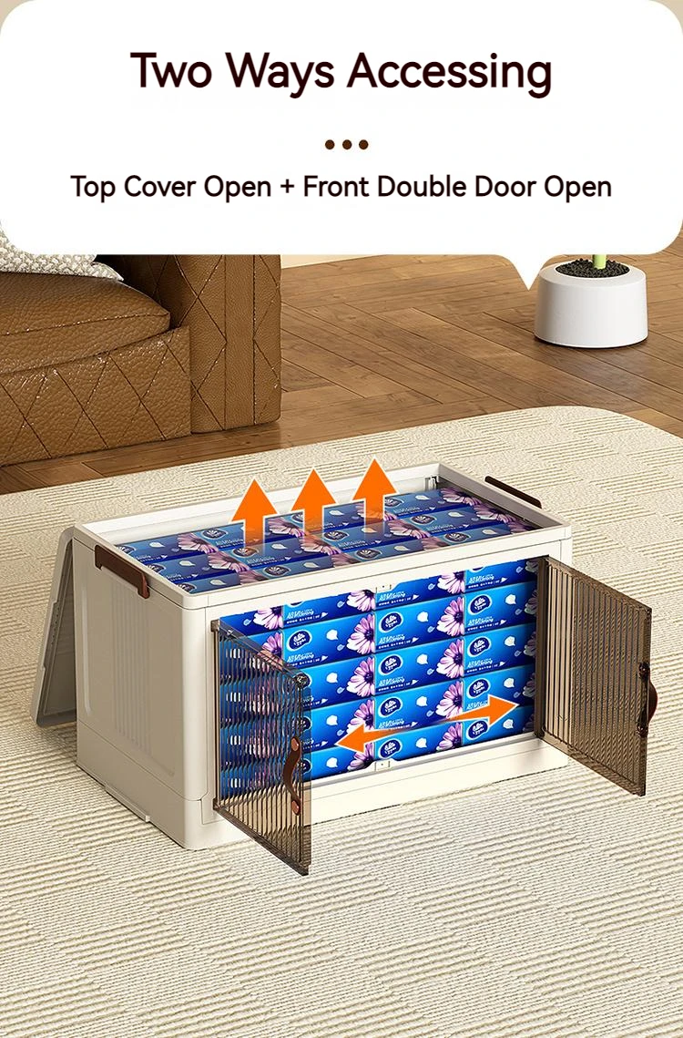 Sesame PP Plastic Storage Cabinet - Foldable & Stackable