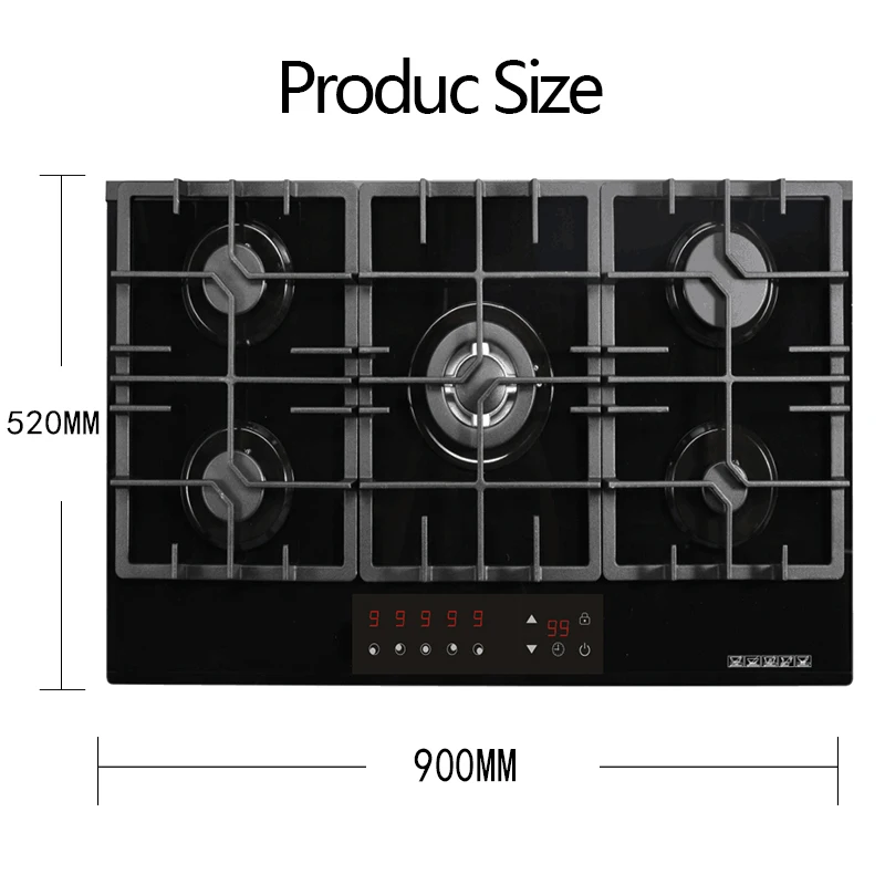5 Burners Cooktop Five Cooker Hob Commercial Kitchen Cook Heating Free ...