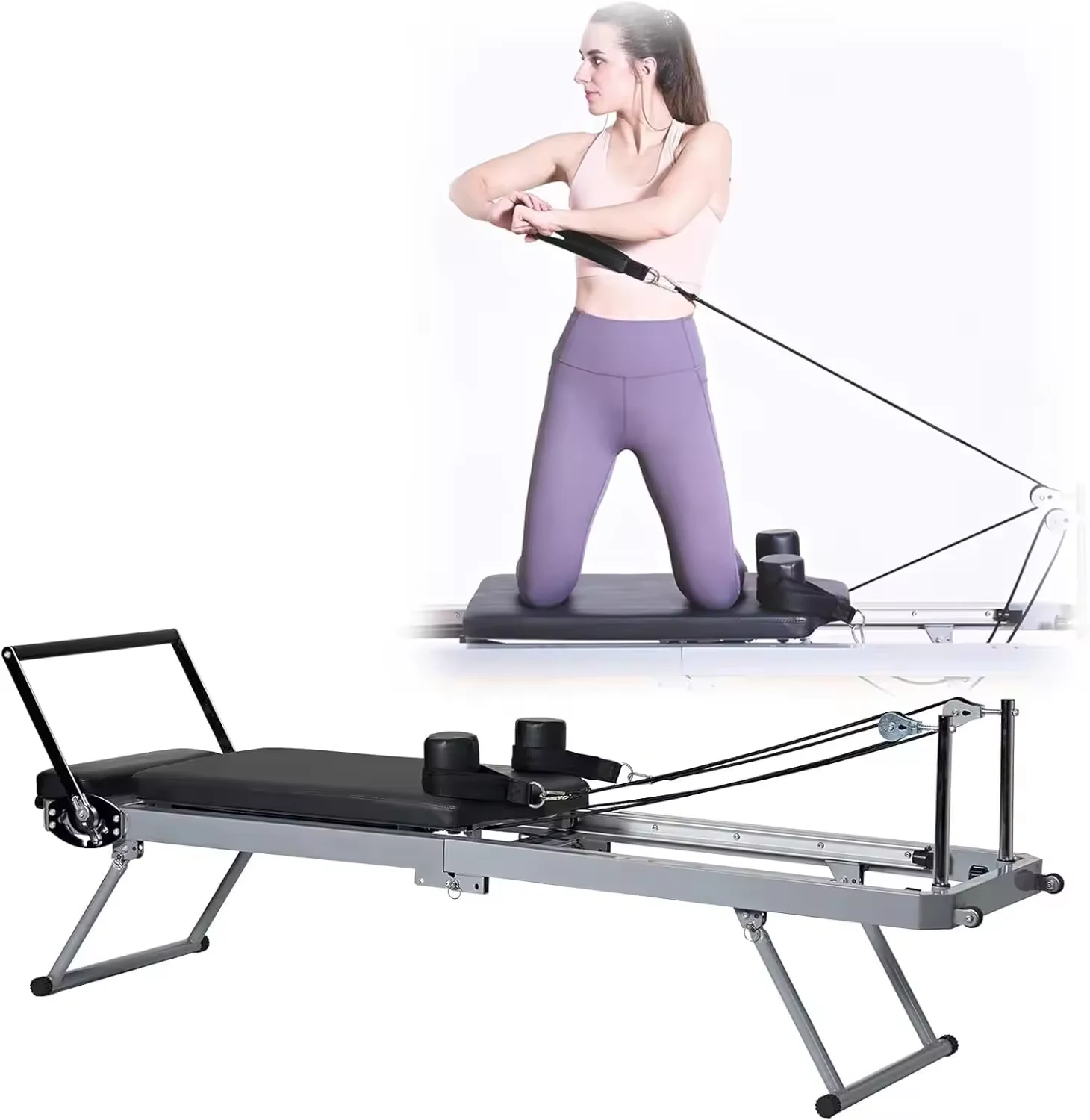 Pilates Premier Reformer Pilates Reformer Workout Machine for Home Gym ...