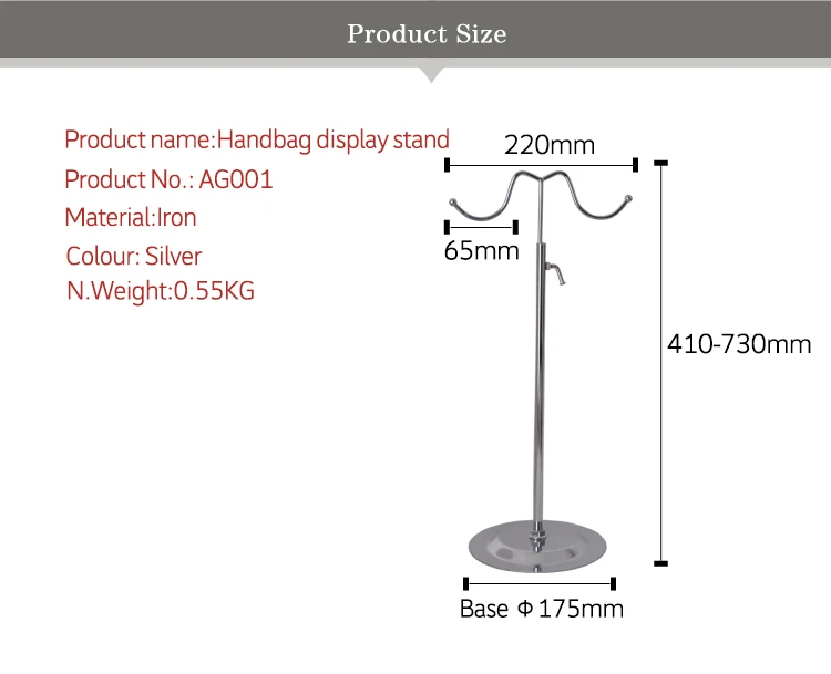 Retail Bags Store Design Fixture Metal Women Purse Handbag Hand Bag ...