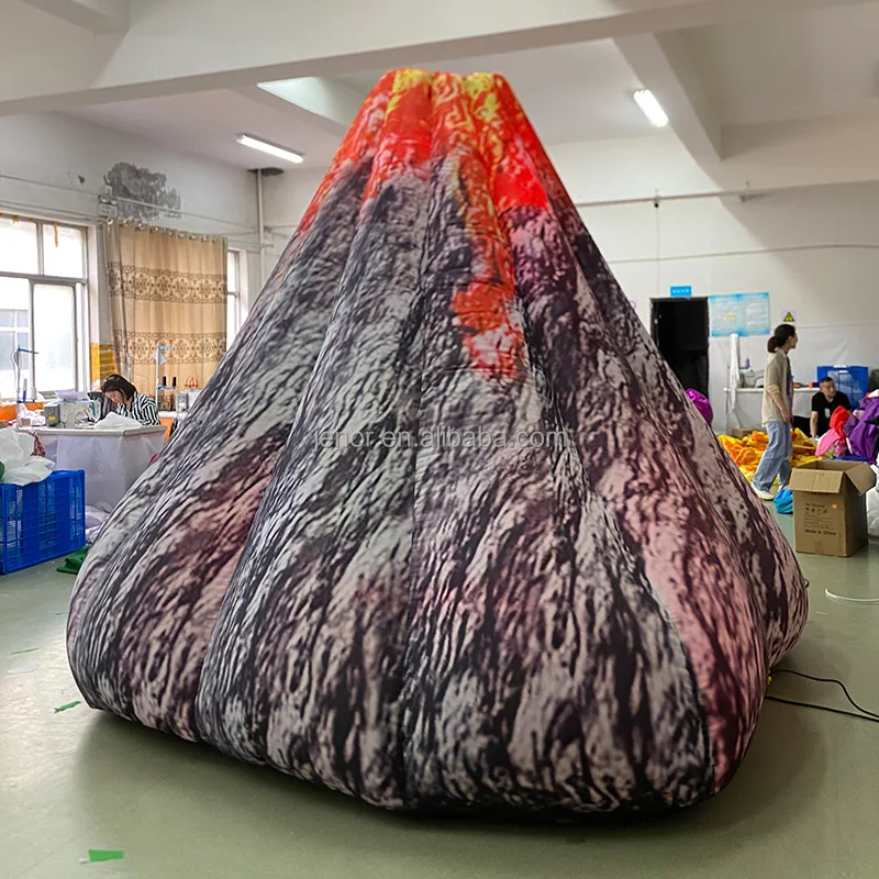Giant Lighting Inflatable Volcano Model Inflatable Burning Mountain for ...