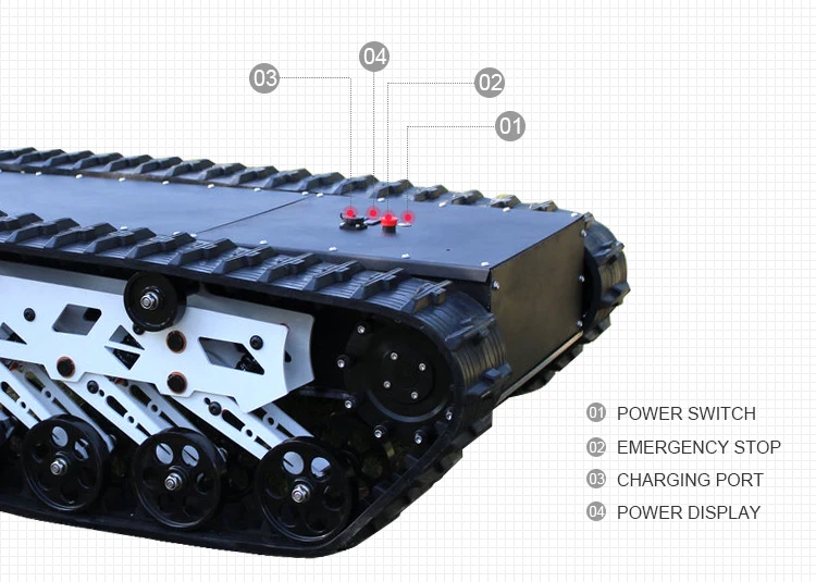 Heavy Load Robot Mobile Platform - Tracked Vehicle Chassis