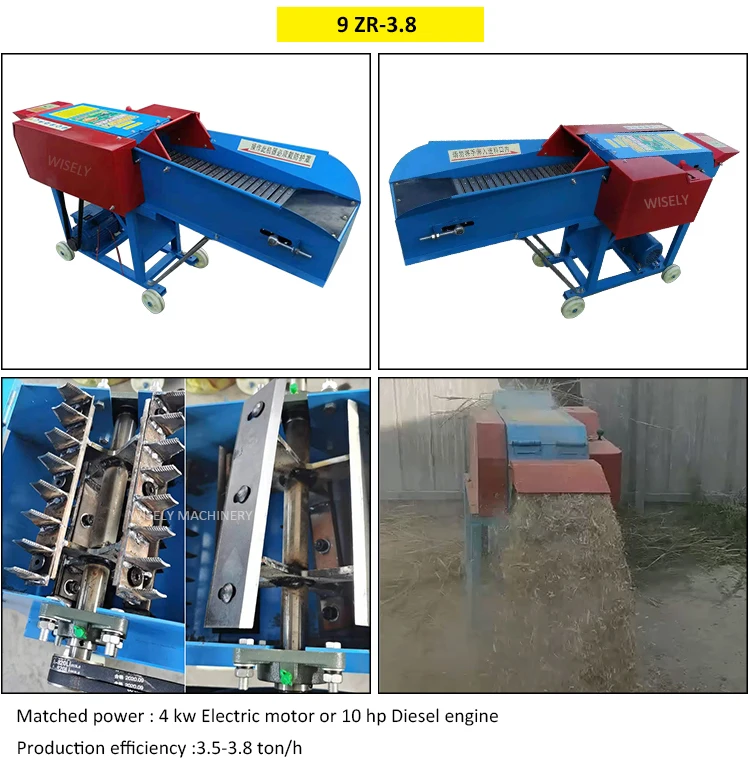 Small Grass Shredder Hay Chopper for Animal Feed - Easy to Operate