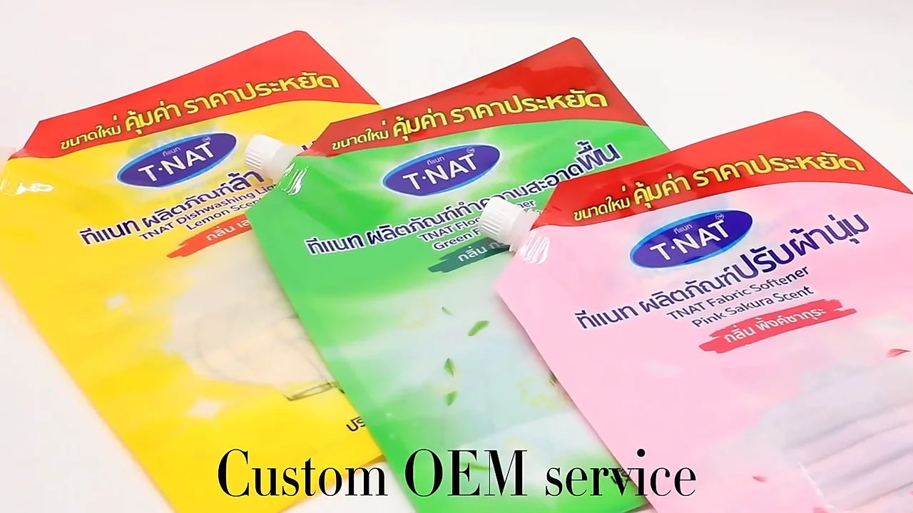 Manufacturer Custom Printed Handle Washing Powder Stand Up Spout Pouch ...