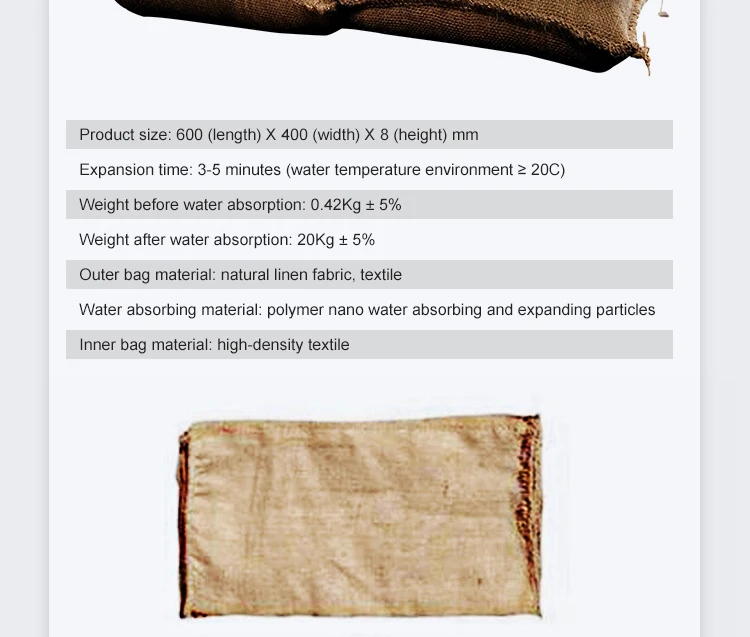 AOSHEN Absorbing Expansion Bags - Reliable Flood Barriers