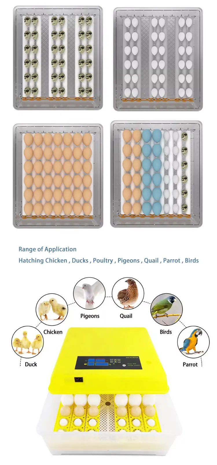 Hhd Intelligent Control Ce Approved 112 Eggs Incubator 12 Months Fully ...