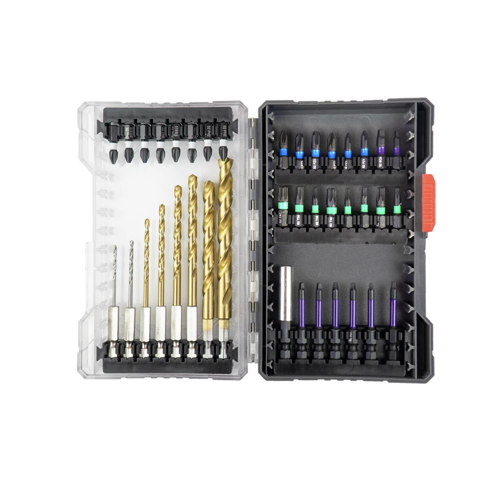 37Pc Impact Force Heavy Duty Driver Bit Drill Set Screwdriver Bits ...