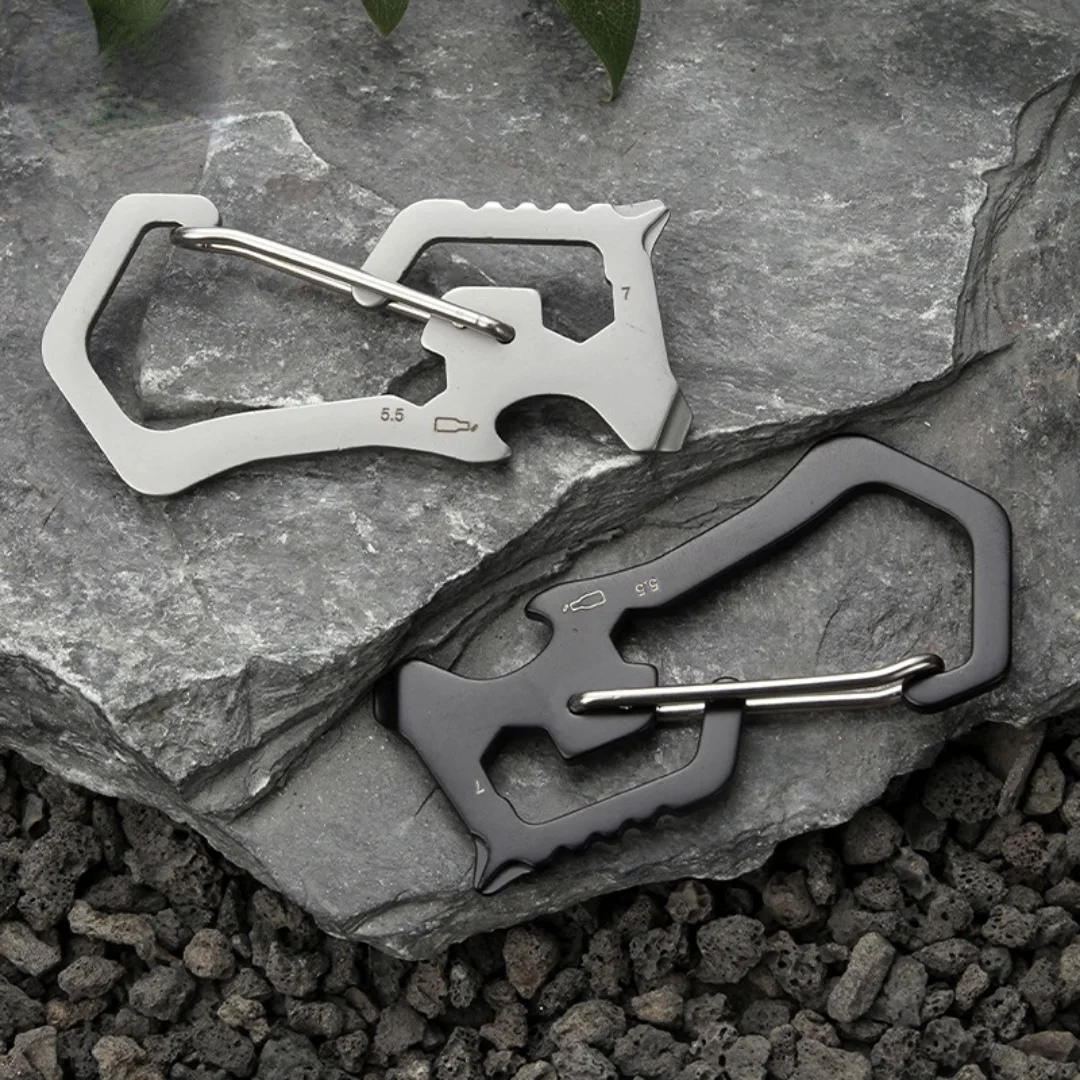 Portable Edc Tool Card Multi-function Carabiner Quickdraw Climbing ...