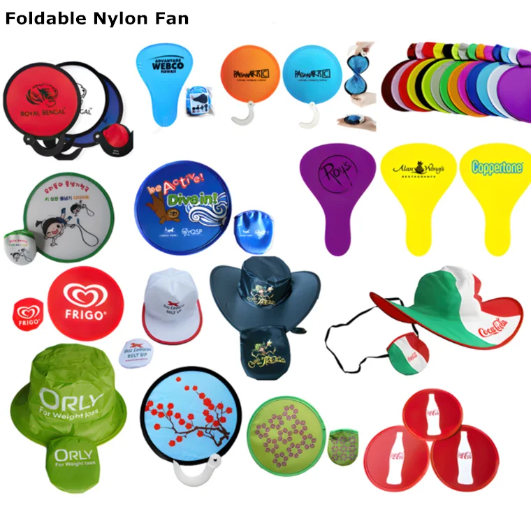 Customized Nylon Folding Hand Fan Foldable Outdoor Flying Disc - Buy ...