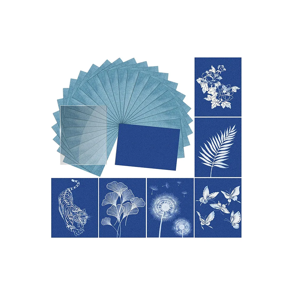 A4 Drawing Sun Print Paper Kit Cyanotype Paper Diy Drawing For Children ...