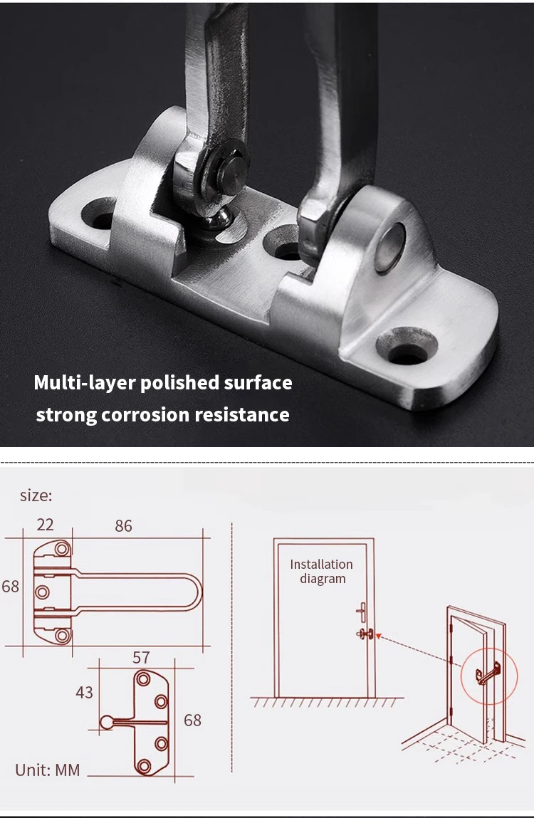 Precision Cast 304 Stainless Steel Chain Anti-theft Buckle Security ...