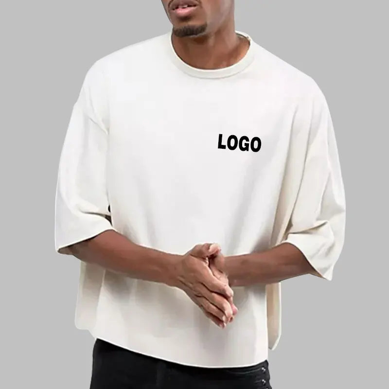 Shop High Quality Plain Custom Cropped T-Shirt Boxy 100% Cotton