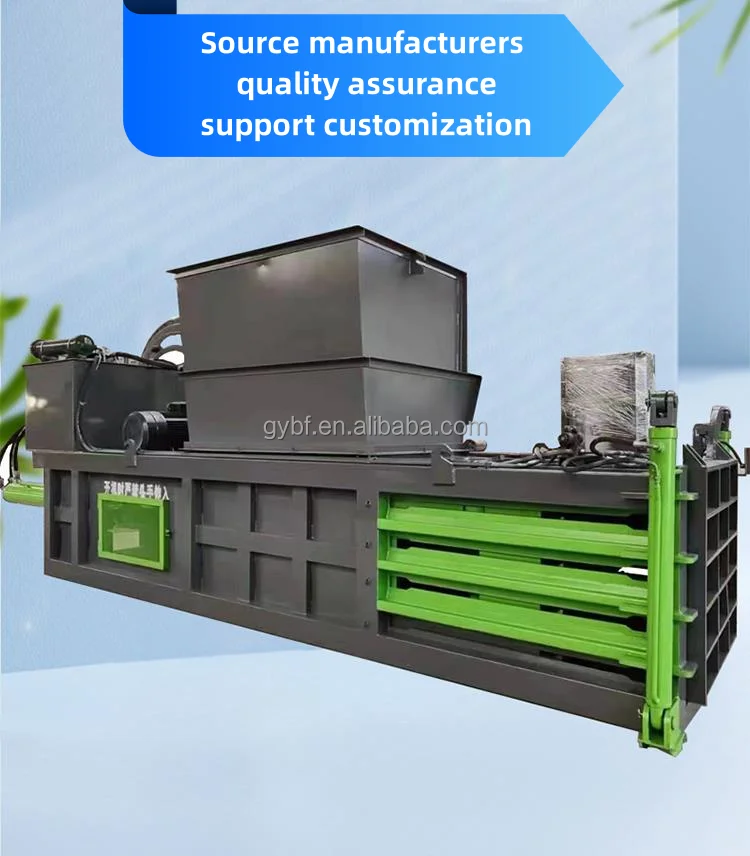 Cardboard Horizontal Baler Compactor Clothes And Textile Compress Baler ...